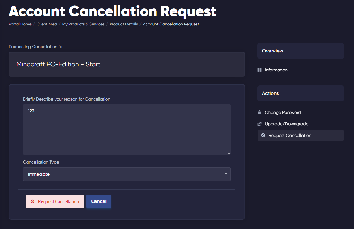 How to request a cancellation - Godlike