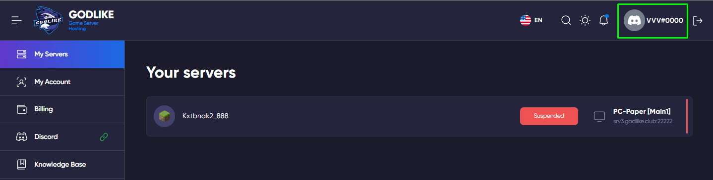 Controling sever with Discord - Godlike