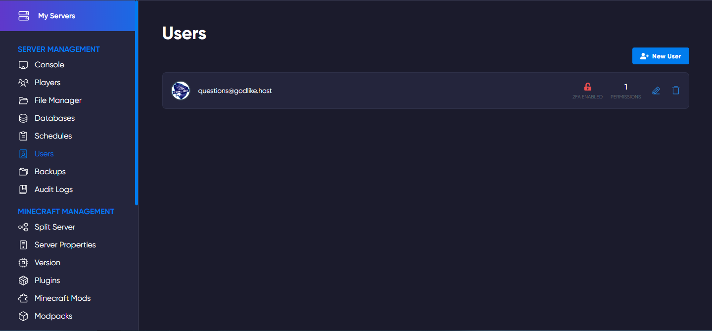 How to add and moderate users on panel - Godlike