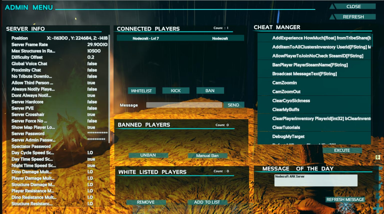 How to access admin commands in ARK Survival Evolved server? - Godlike