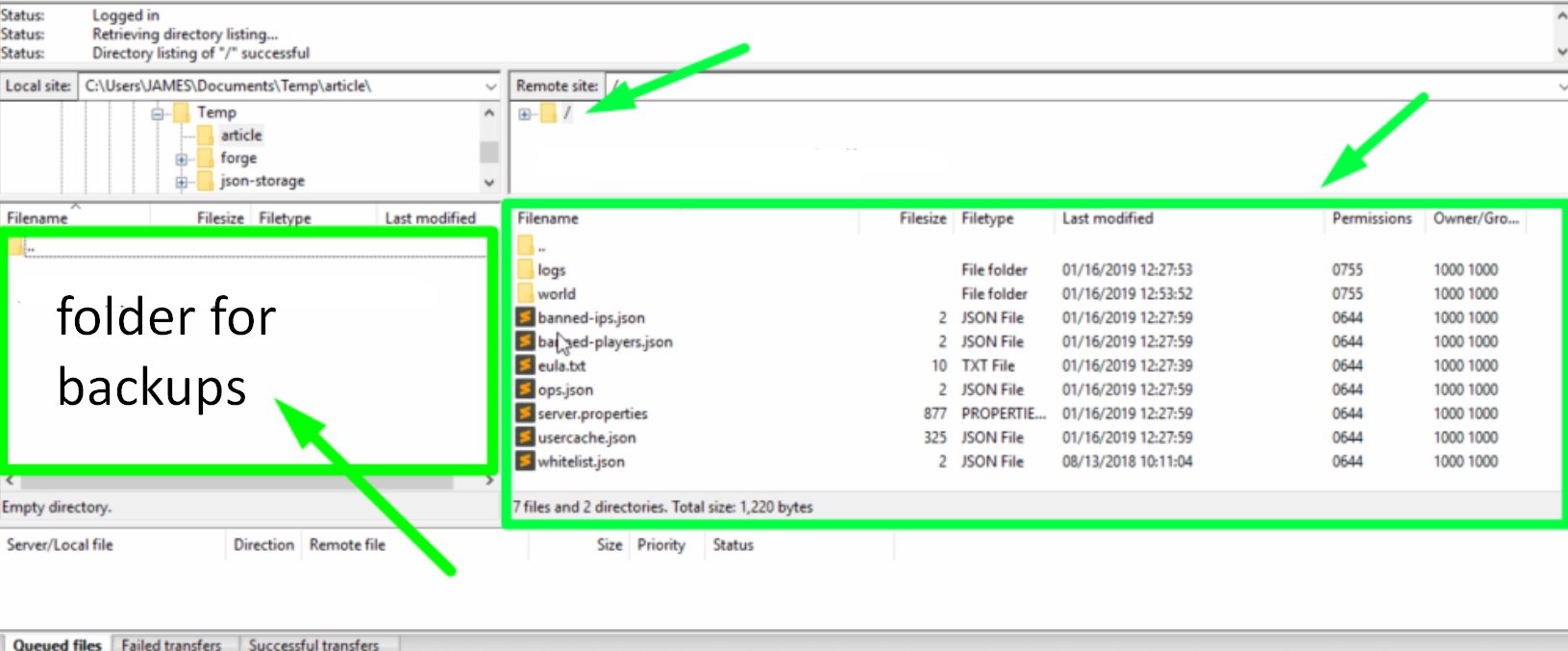 How to Download a Minecraft Server Backup - Godlike