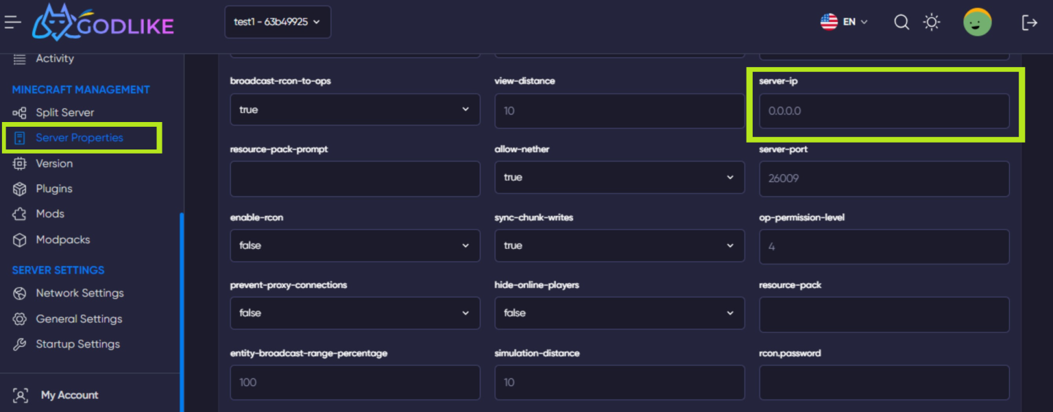 How to change Minecraft server IP? - Godlike