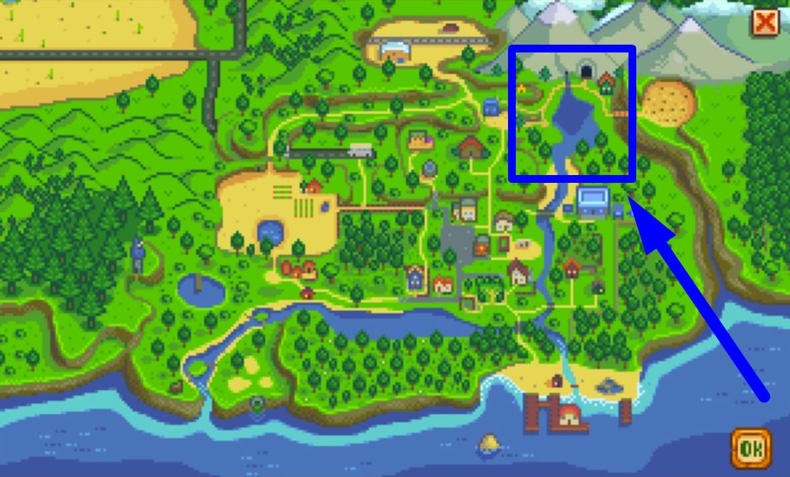 Onde encontrar e capturar um esturjão Stardew Valley - O Vale do ...