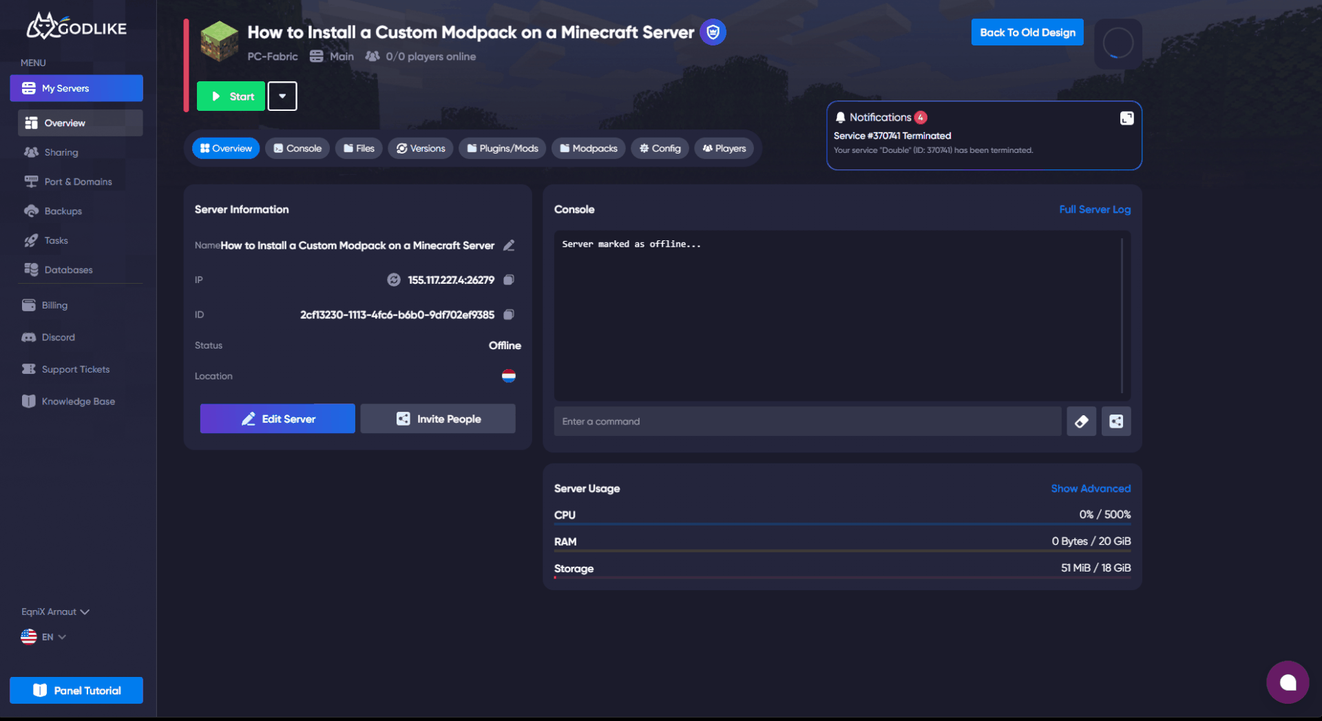 How to Install a Custom Modpack on a Minecraft Server - Godlike