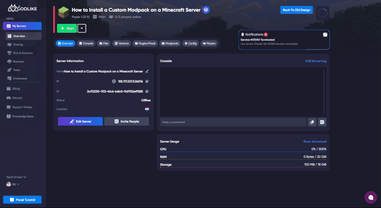 How To Install A Custom Modpack On A Minecraft Server Godlike